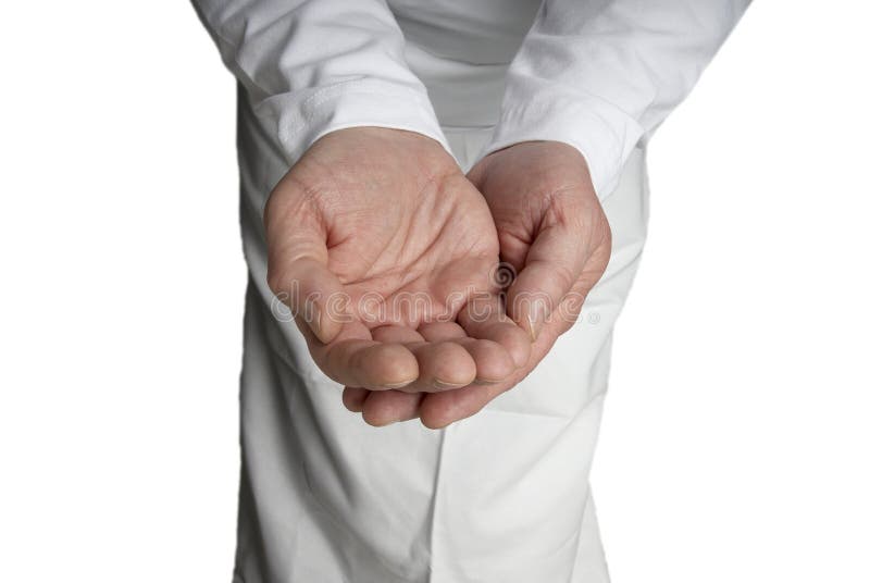 Male Hands Cupped Open Empty Stock Image - Image of cupped, finger ...