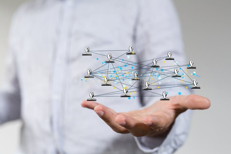 Male Hands with 3D Render of Internet Net and Data Digital Concept ...