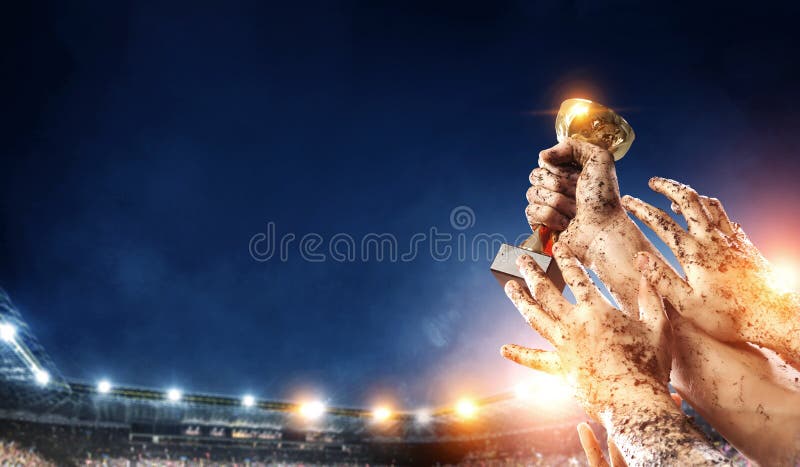 Fighting for Victory. Mixed Media Stock Image - Image of compete, game ...