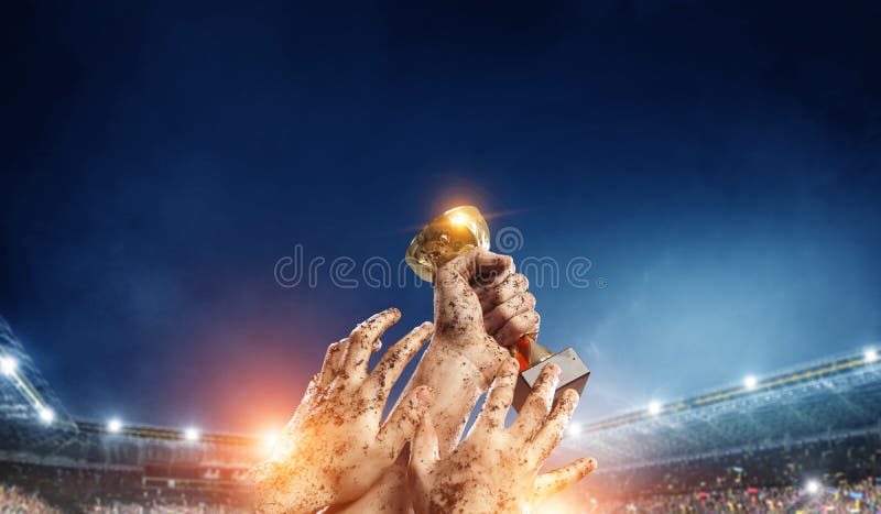 Fighting for Victory. Mixed Media Stock Photo - Image of trophy, bowl ...
