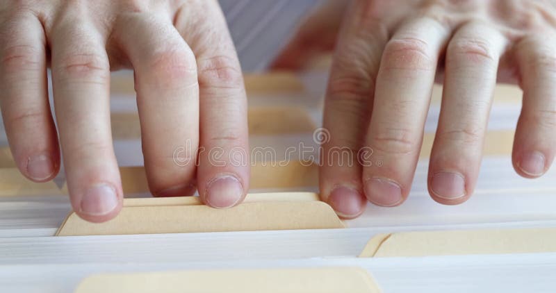 Male Hands are Going through Large Pile of Documents Slow Motion 4k ...