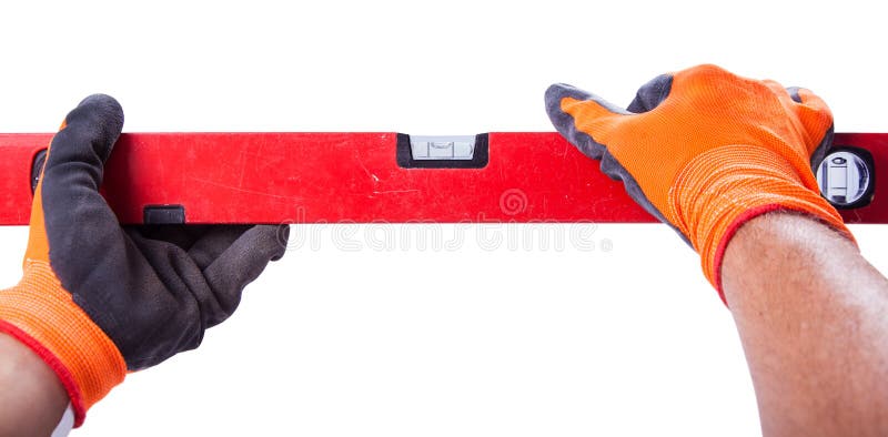 Set of tools in male hand stock image. Image of tapemeasure - 42628633
