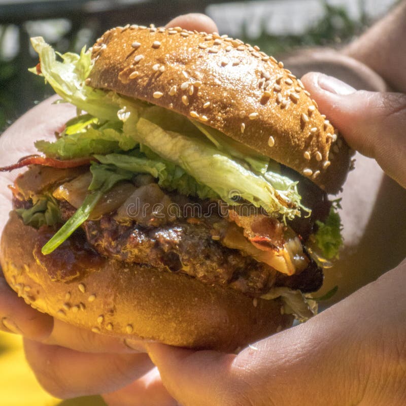 Hamburger sandwich stock image. Image of closeup, gourmet - 121104367