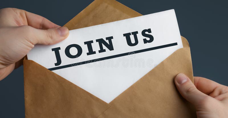 Text Join Our Team, Web Banner Format Stock Image - Image of balloon ...