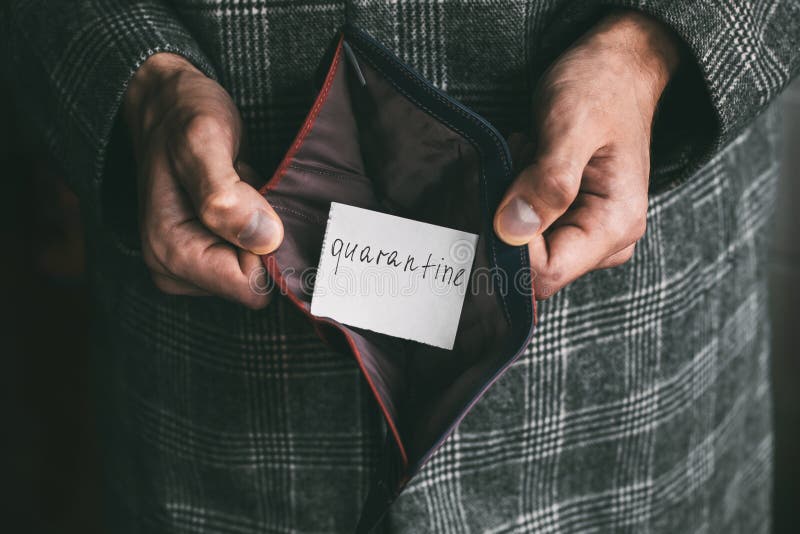 Hands Holding an Empty Wallet without Money with Incription Coronavirus ... Hands Holding an Empty Wallet without Money with Incription Coronavirus ...