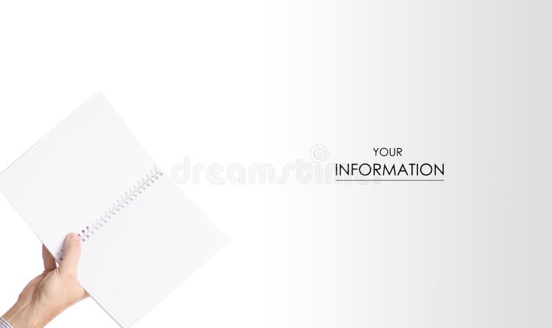 Male Hands Holding Notebook Pattern Stock Photo - Image of cover ...