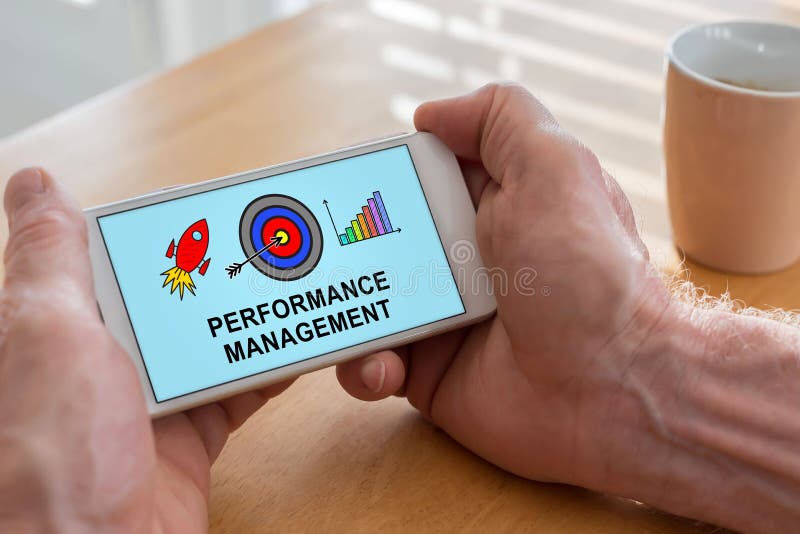 Performance Management Concept on a Smartphone Stock Image - Image of ...