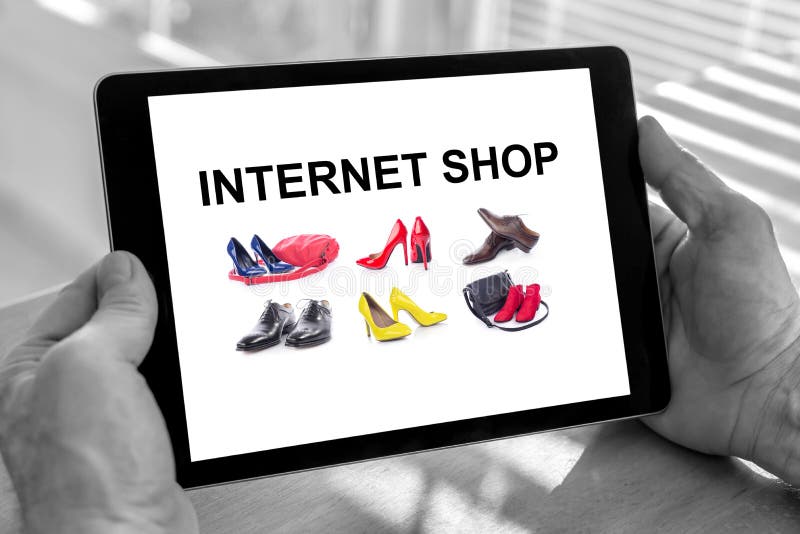 Internet Shop Concept on a Tablet Stock Photo - Image of concept ...