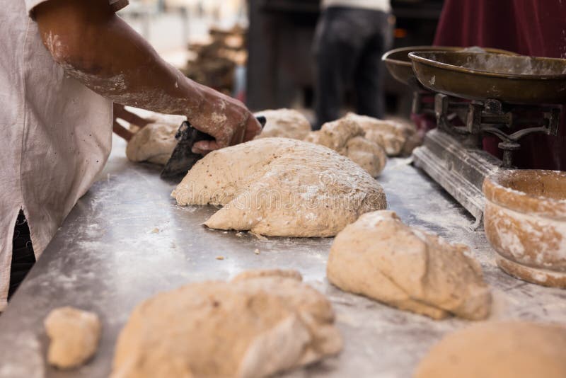 Male Hands Knead Yeast Dough for Baking Bread Stock Image - Image of ...