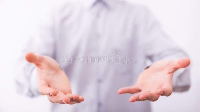 Male Hands are Showing Gesture Take Care of Something Stock Image ...