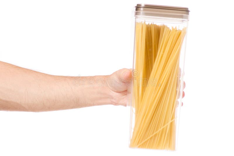 Raw Spaghetti In Male Hands Stock Image - Image of gourmet, spaghetti ...