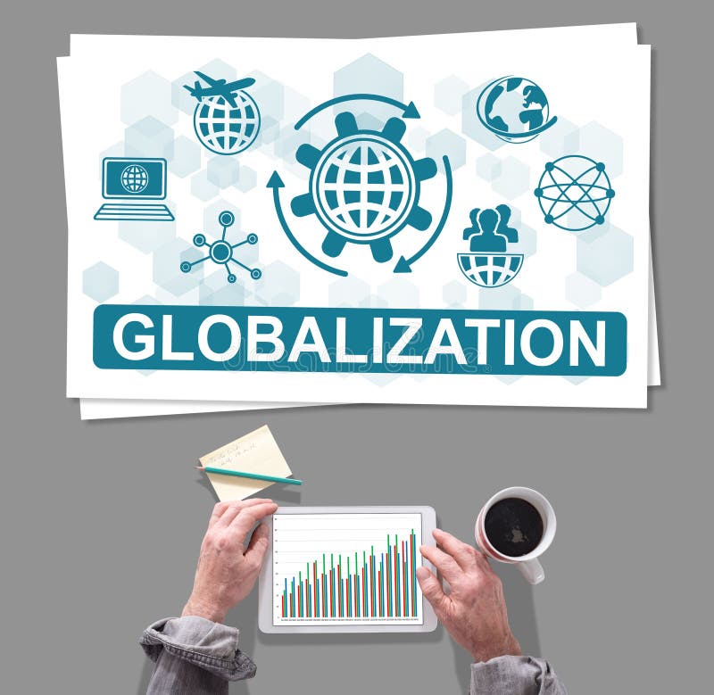 Globalization Concept Placed on a Desk Stock Image - Image of ...