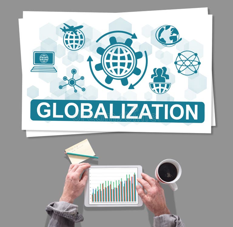 Globalization Concept Placed on a Desk Stock Image - Image of ...