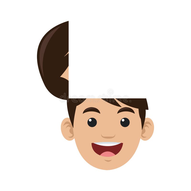 Person with Open Head and Heart Shaped Brain Coming Out Stock ...