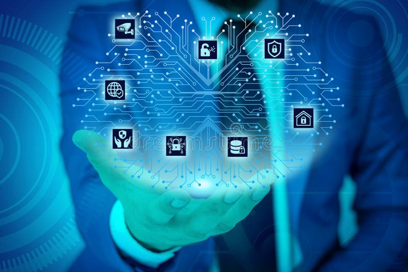 Male Human Presenting a Presentation Using the Latest Sophisticated ...