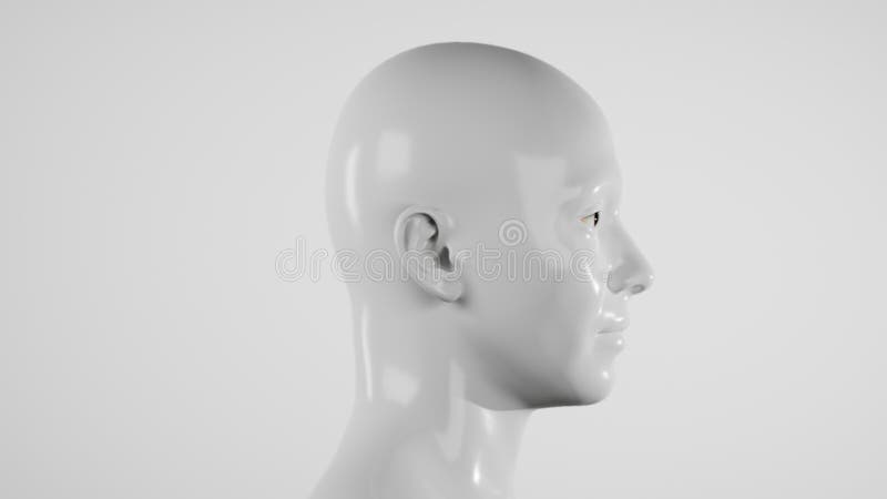 Male Hyper-realistic Robot or Cyborg in Studio with White Light ...