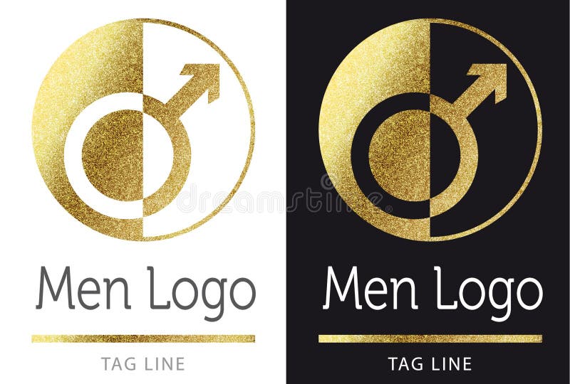 Male Icon in gold stock vector. Illustration of gold - 86216278