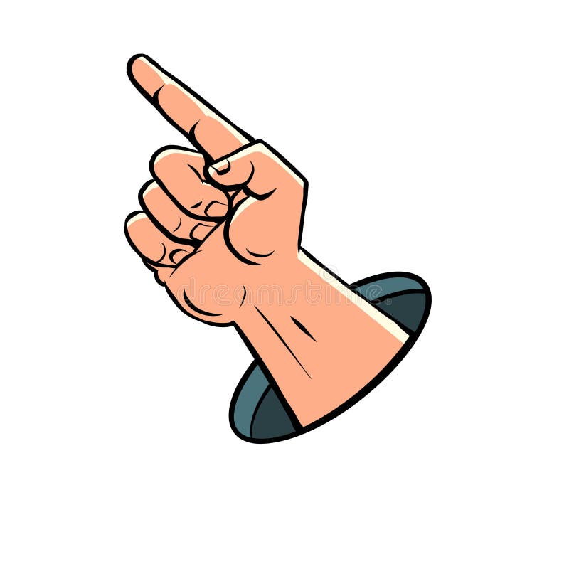 Male Index Finger, Symbol Hand Direction Pointer. Strict Gesture, Touch ... Male Index Finger, Symbol Hand Direction Pointer. Strict Gesture, Touch ...