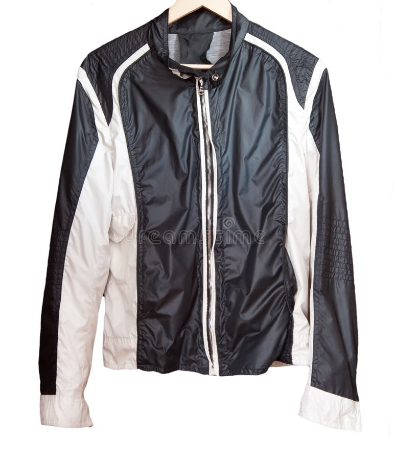 Black Varsity Jacket Front and Back View Isolated on White Background ...