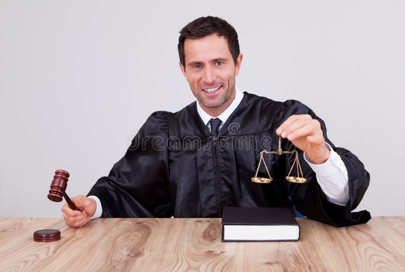 Smiling judge stock photo. Image of inside, concerned - 5193674