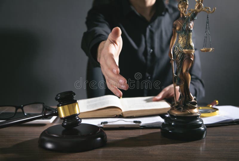 Male Judge Typing in Laptop Keyboard. Justice and Law Stock Photo ...