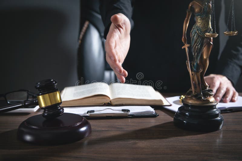 Male Judge Typing in Laptop Keyboard. Justice and Law Stock Photo ...