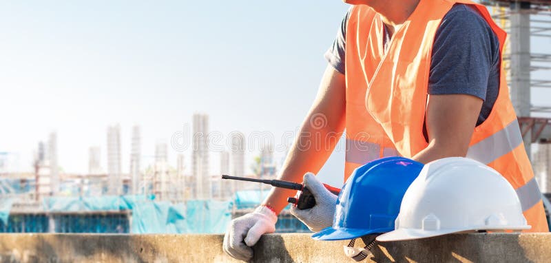 Male Laborers are Working in the Building Construction Site Stock Image ...
