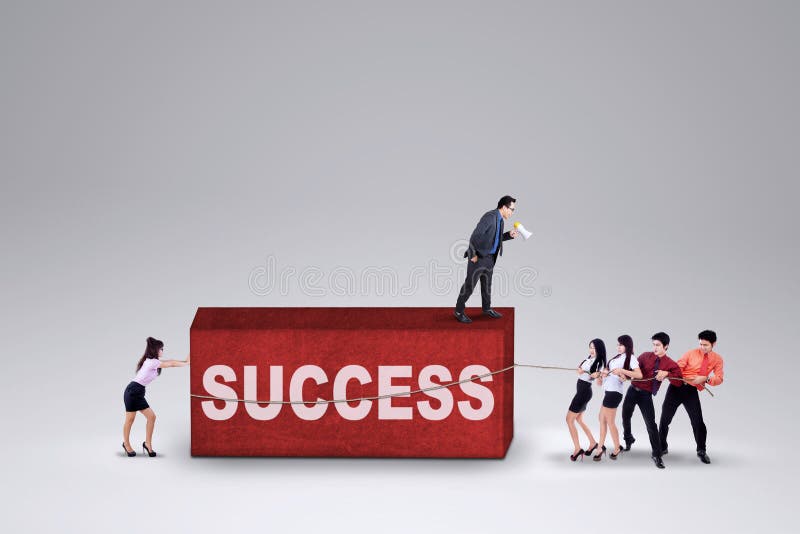 Male Leader Leads His Team To Success Stock Image - Image of indonesian ...