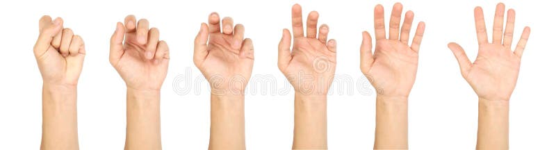 Male Left Hand Symbol Gesture Stock Photo - Image of closeup, finger ...