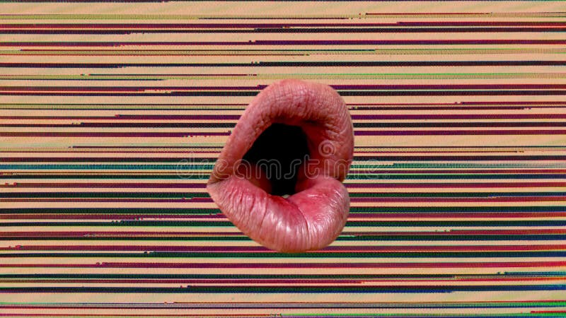 Red Lips Moving Against Black Stock Video - Video of romance, model ...