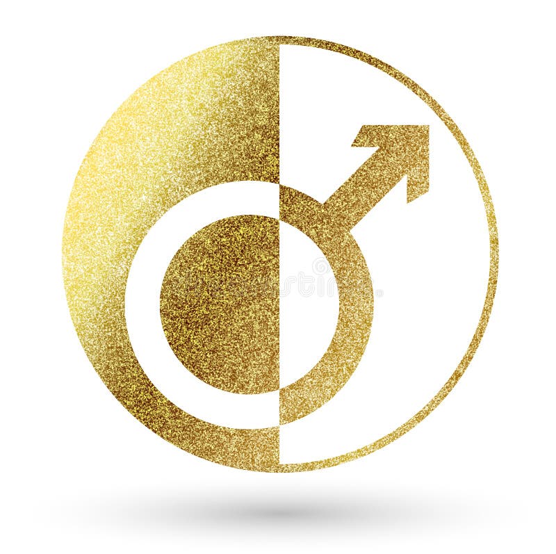 Male Logo in gold stock vector. Illustration of style - 86312068
