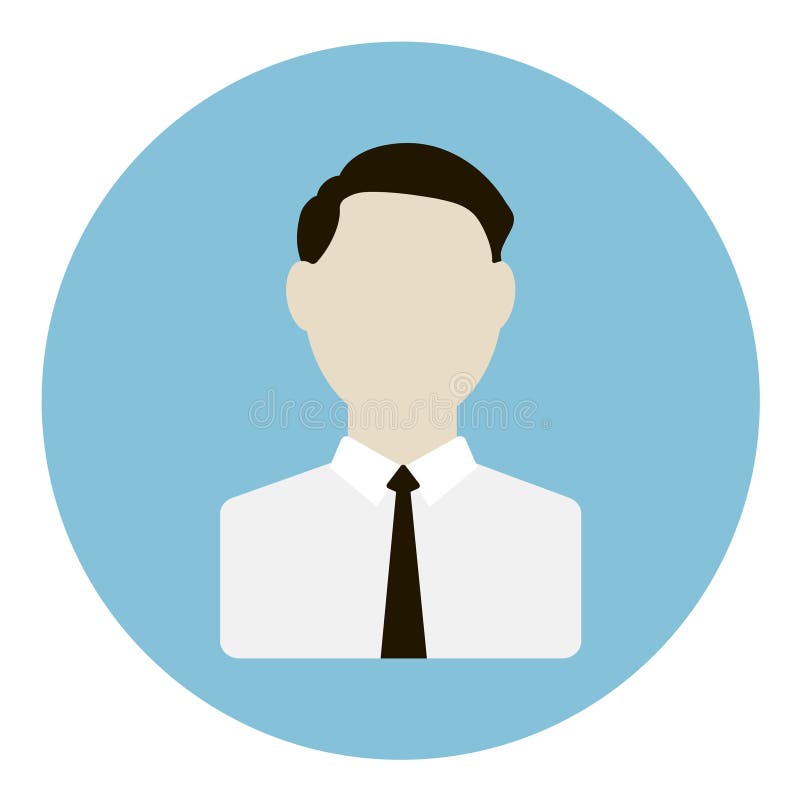 Male Manager Icon. Vector Illustration EPS 10 in Trendy Flat Style ...