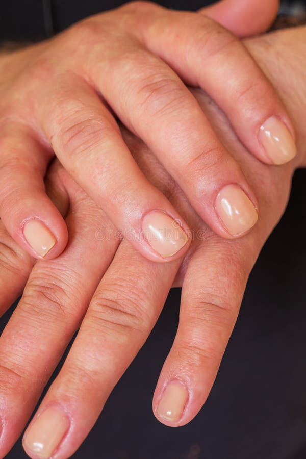 Male Manicure Manicured Male Hands And Nails With Acrylic Gel Polish Stock Image Image Of
