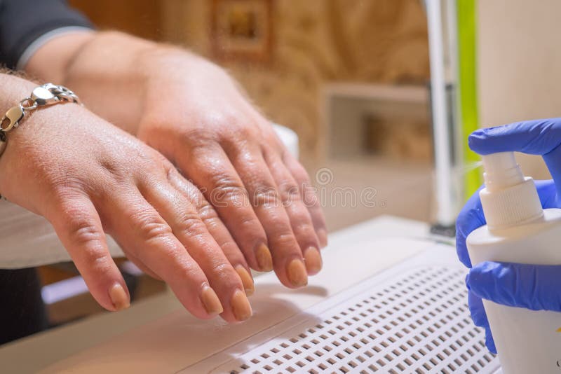 Male Manicure. Manicured Male Hands and Nails Stock Image - Image of ...