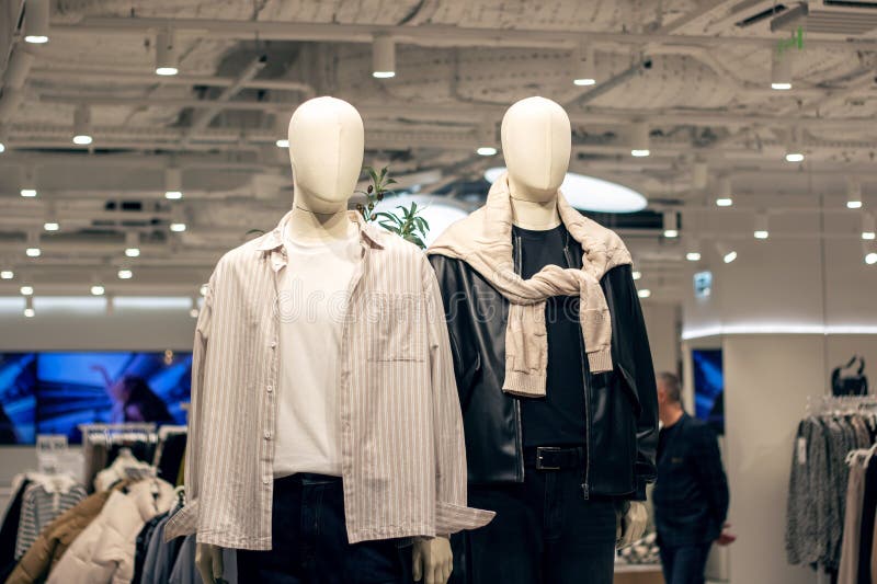 Male Mannequin in Blue Jacket Close Up Stock Image - Image of ...