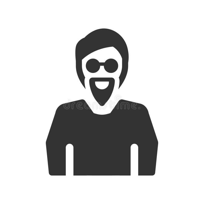 Male millennial icon stock vector. Illustration of user - 344605134