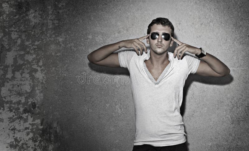 Male model posing stock image. Image of attractive, fashionable - 10782525