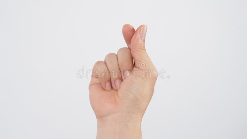 Male Model is Doing Mini Heart Hand Sign Stock Image - Image of concept ...