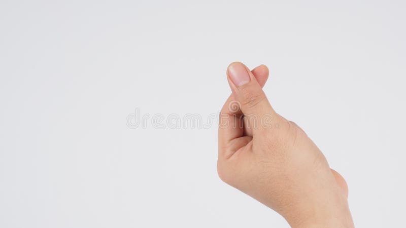 Male Model is Doing Mini Heart Hand Sign Stock Photo - Image of hand ...