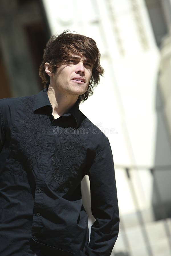 Male Model in Lifestyle Situations in Urban Area Stock Photo - Image of ...