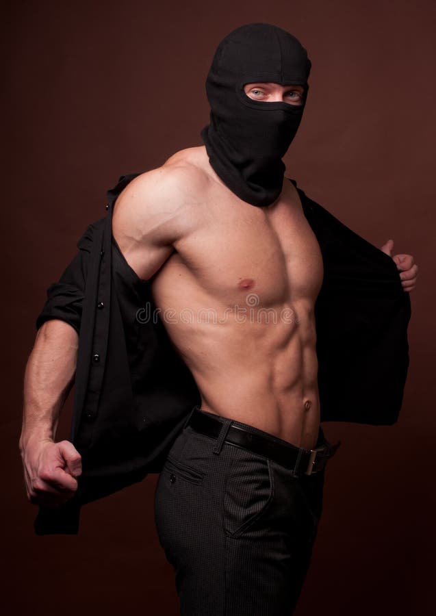 Male model in a mask stock photo. Image of model, danger - 24462906
