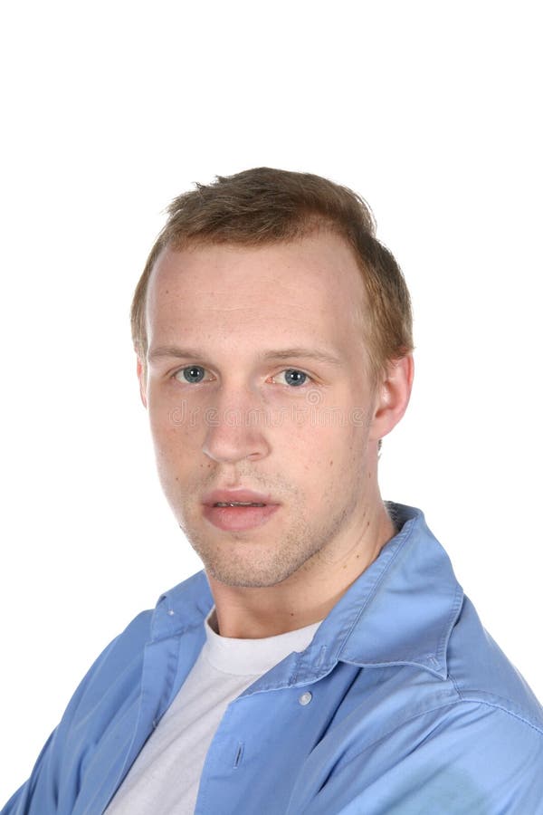 Male Model With Slight Stubble On Chin Stock Photo - Image of portrait ...