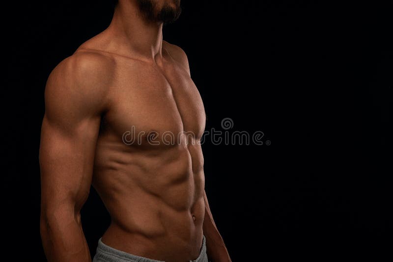 Male with muscular torso stock image. Image of athletic - 95143053