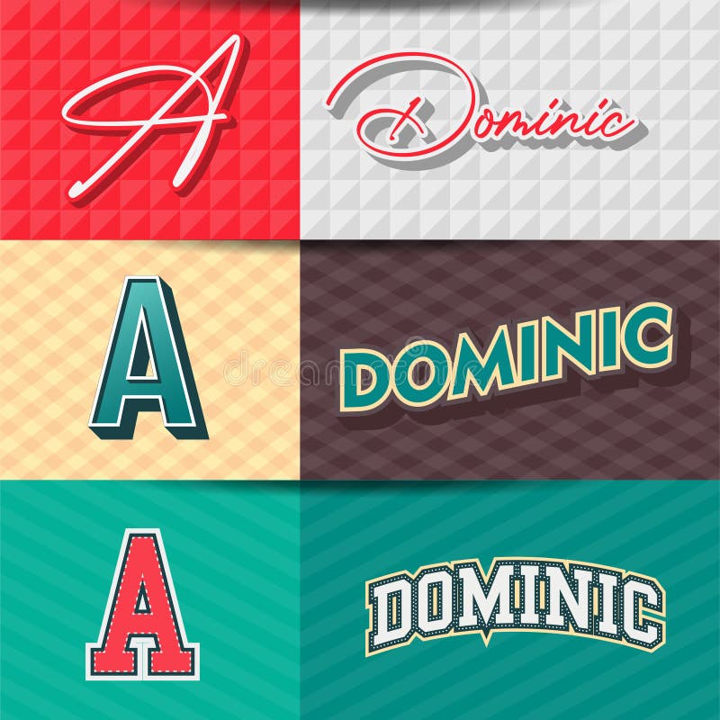 Dominic Typography Stock Illustrations – 4 Dominic Typography Stock ...