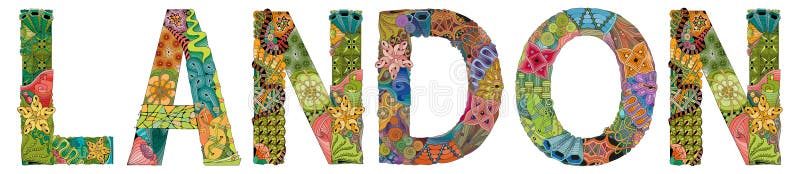 Name Landon Stock Illustrations – 5 Name Landon Stock Illustrations ...