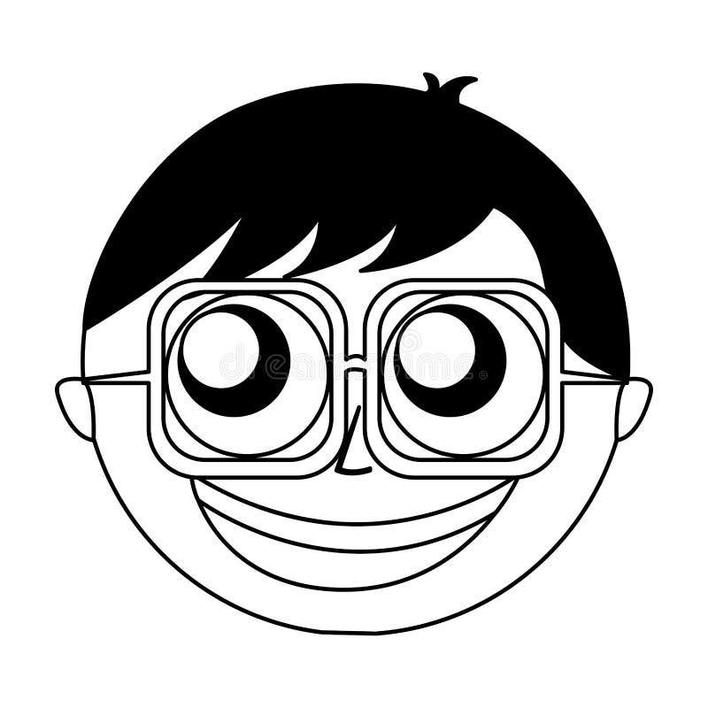 Male nerd avatar character stock vector. Illustration of style - 93017629