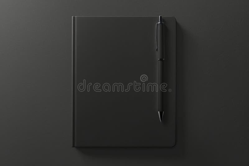 Male Notebook with a Pen, Mockup with Copy Space, Stock Image - Image ...