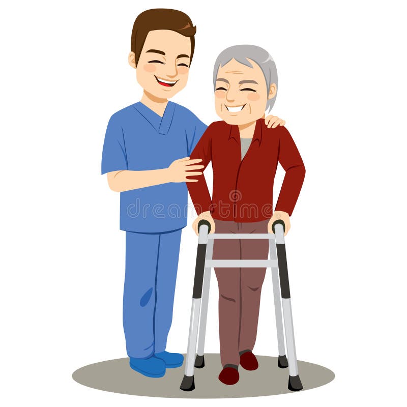 Nurse Patient Walking Stock Illustrations – 1,522 Nurse Patient Walking ...