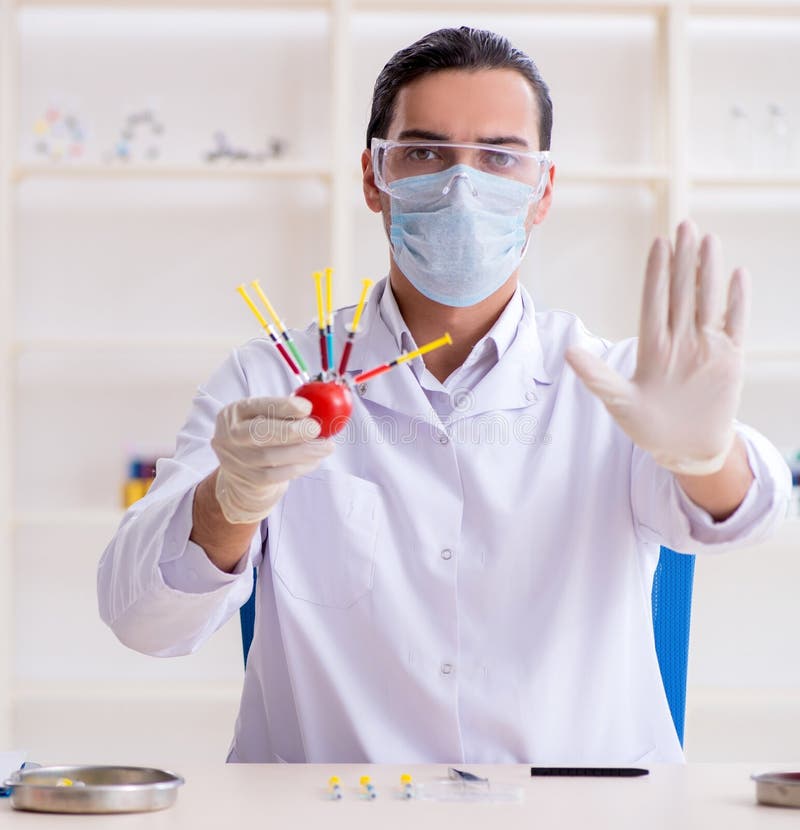 Male Nutrition Expert Testing Food Products in Lab Stock Photo - Image ...