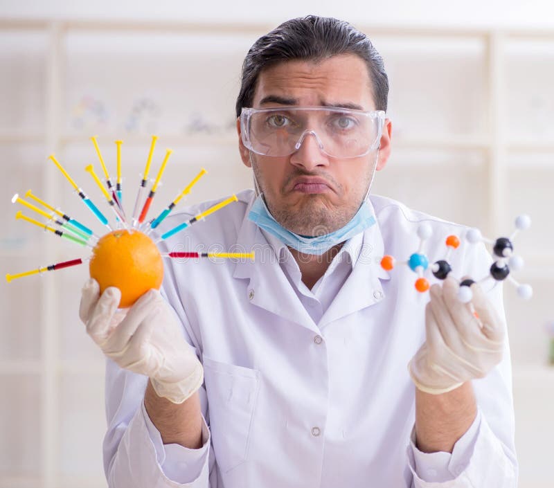 Male Nutrition Expert Testing Food Products in Lab Stock Image - Image ...